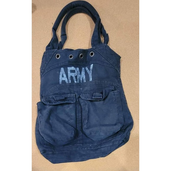 Binny | Bags | Us Army Ladies Purse Navy Blue Hobo Bag | Poshmark